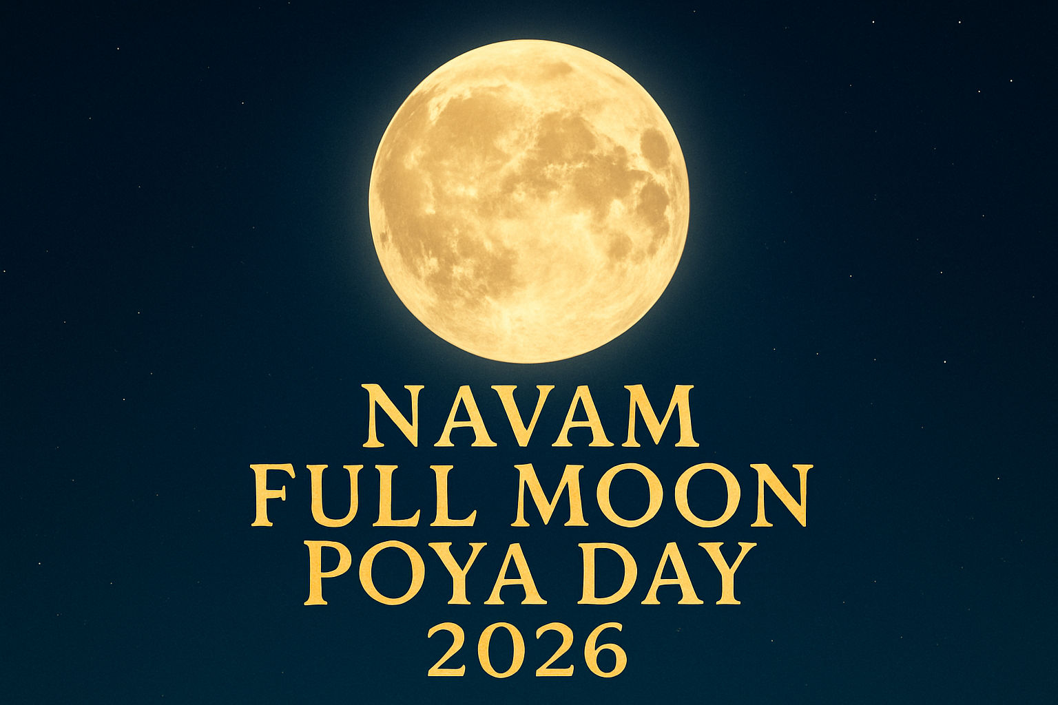 Navam Full Moon Poya Day 2026 February - IslandsEvents.com